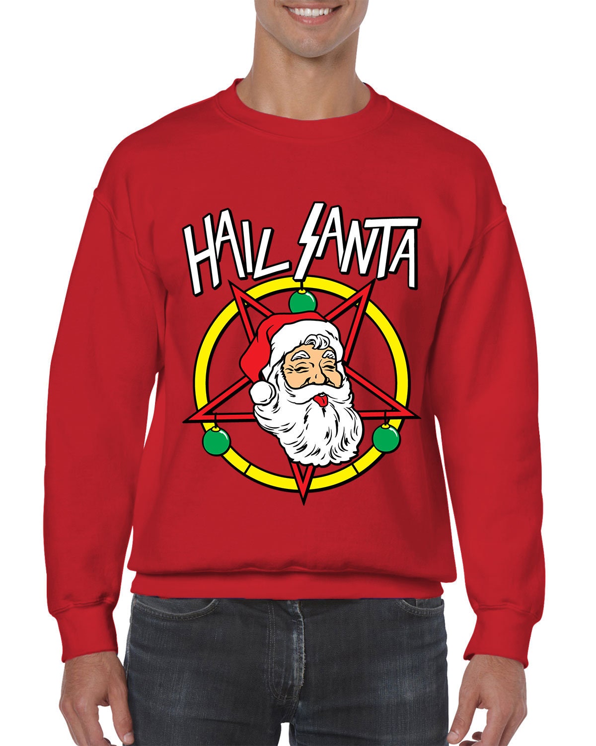 Hail Santa Metal Parody Funny Xmas Tree Christmas Pentagram - Etsy