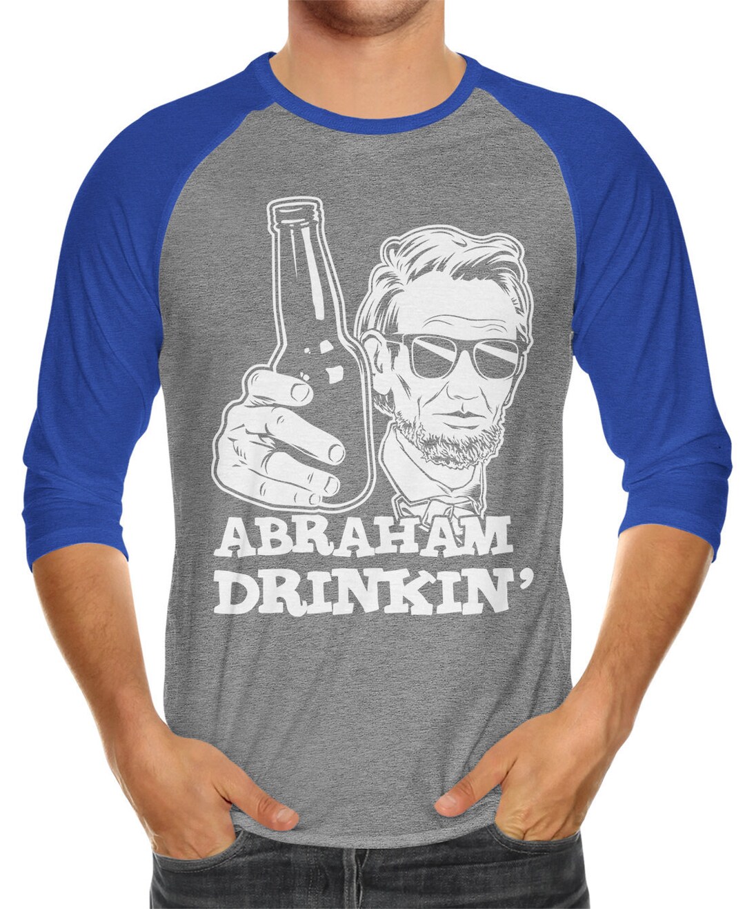 Abraham Drinkin' Gnarly Lincoln With Shades Funny Parody - Etsy