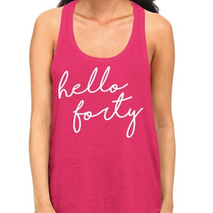 Hello Forty 40 Years Old Birthday Celebration Welcoming Confidence ...