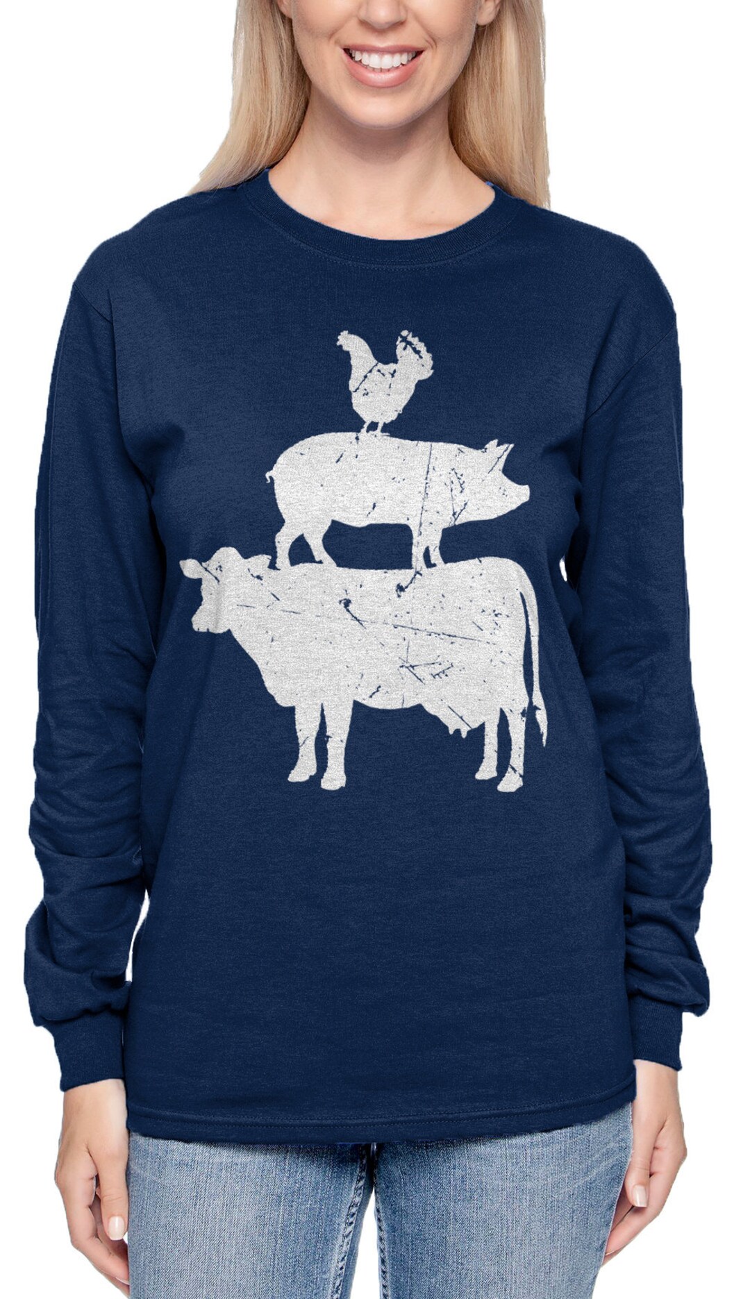 Farm Animal Stack Cows Pigs Chickens Southern Rustic - Etsy