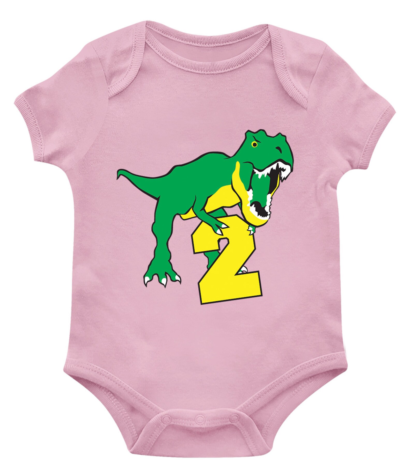 Dinosaur 2 Roaring Dino Teeth Cute Number Two Birthday | Etsy