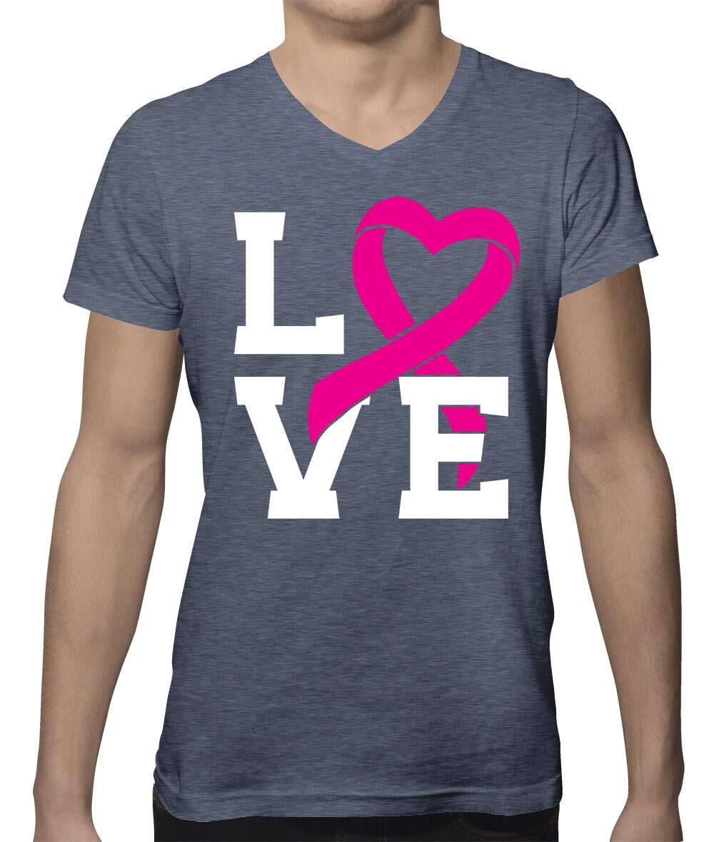 Love Pink Ribbon Charity Breast Cancer Awareness Strength | Etsy