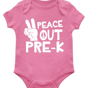 Peace Out Pre-k Kindergarten Back to School Education - Etsy