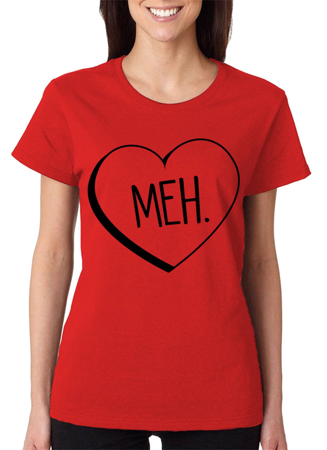Meh. Candy Heart Anti Valentines Day Cupid Love Holiday Funny - Etsy