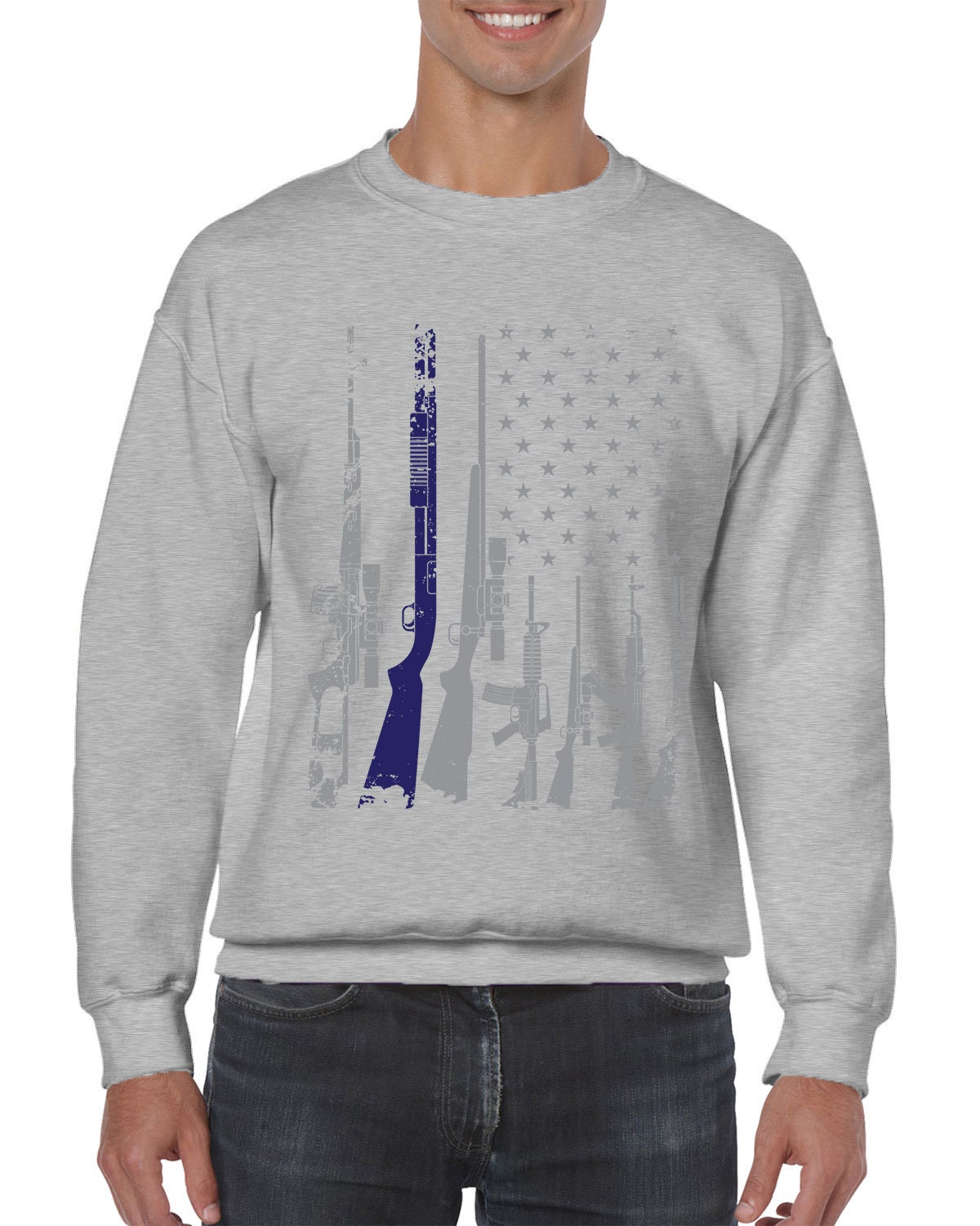 Silver Blue Line Gun Flag Patriotism 2nd Amendment Gun Rights | Etsy