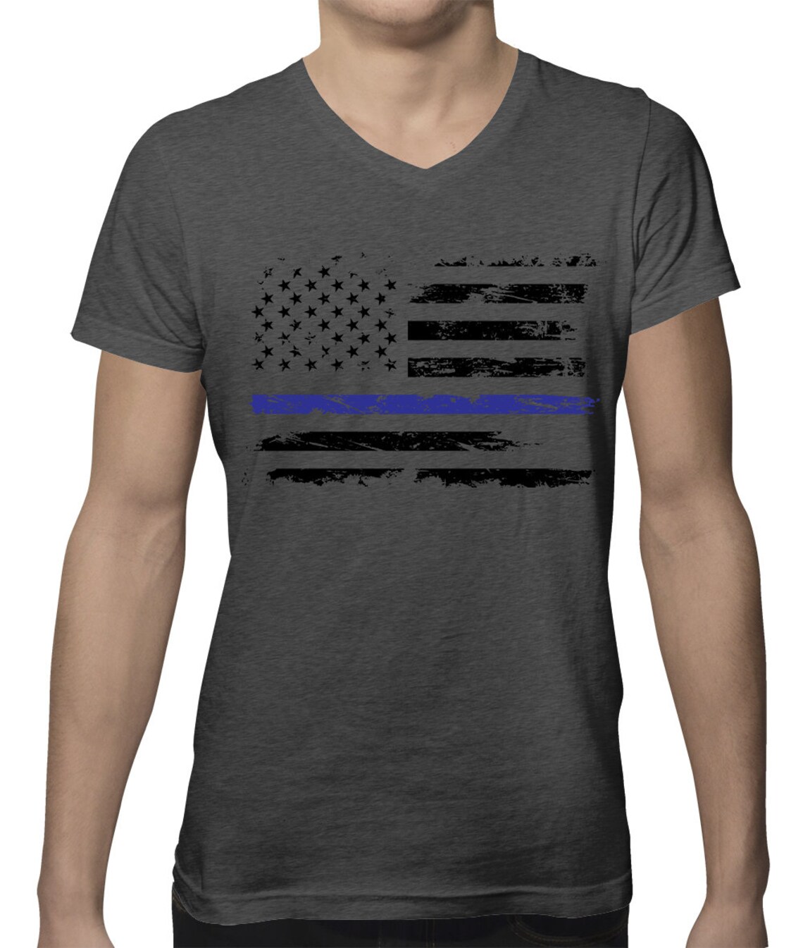 Blue Line American Flag Support Police Officers Respect Honor | Etsy