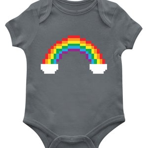 8-bit Rainbow Cool Tech Savvy Cute Adorable Baby Present Fun Colorful ...