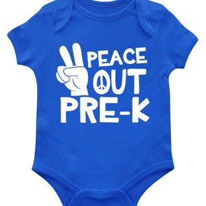 Peace Out Pre-k Kindergarten Back to School Education - Etsy