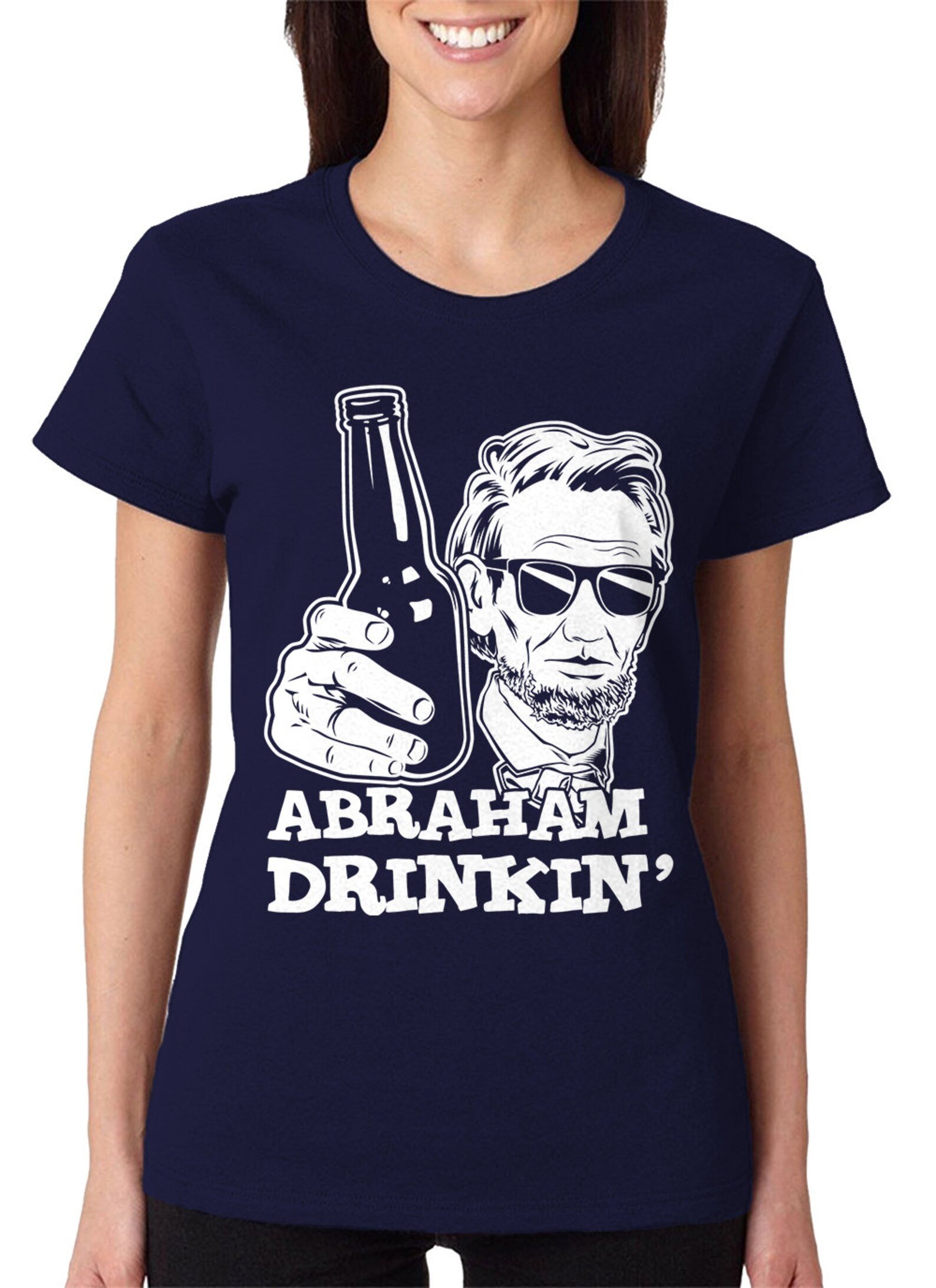Abraham Drinkin' Gnarly Lincoln With Shades Funny Parody - Etsy