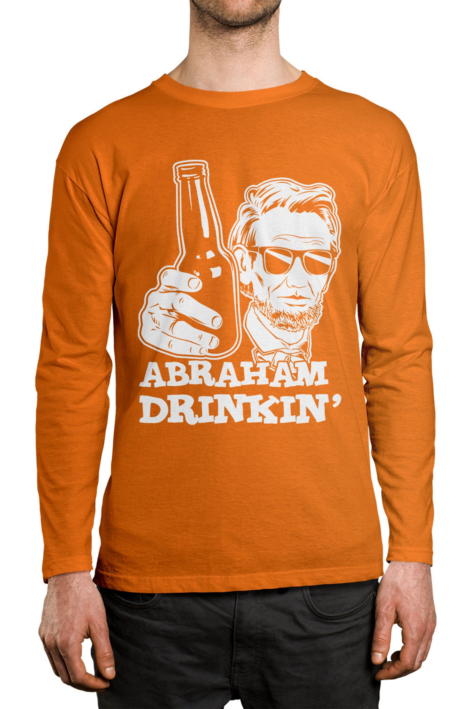 Abraham Drinkin' Gnarly Lincoln With Shades Funny Parody - Etsy