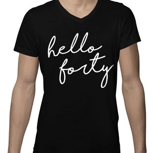 Hello Forty 40 Years Old Birthday Celebration Welcoming Confidence ...