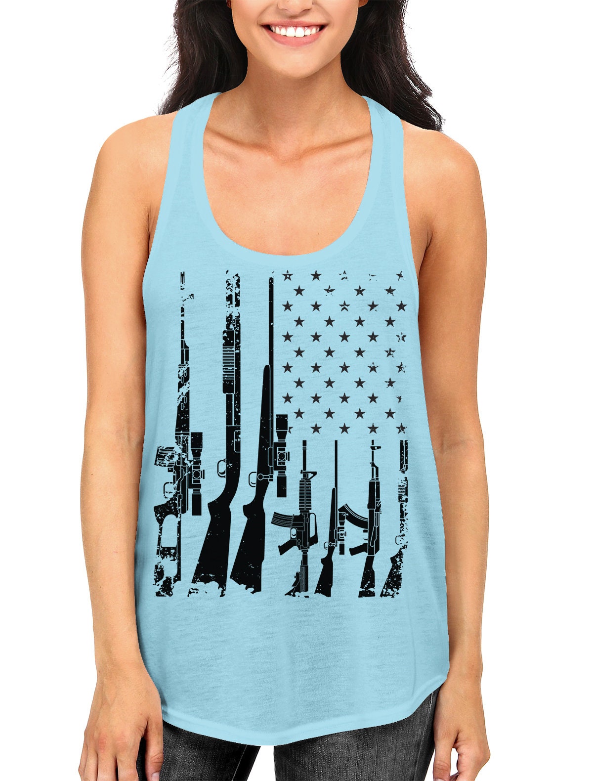 Distressed American USA Gun Flag Patriotic Bullet Rifle 2nd - Etsy