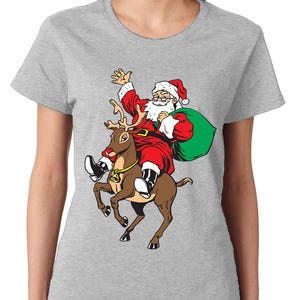 Santa Riding Reindeer Christmas Presents Sweater Holiday Gift Idea ...