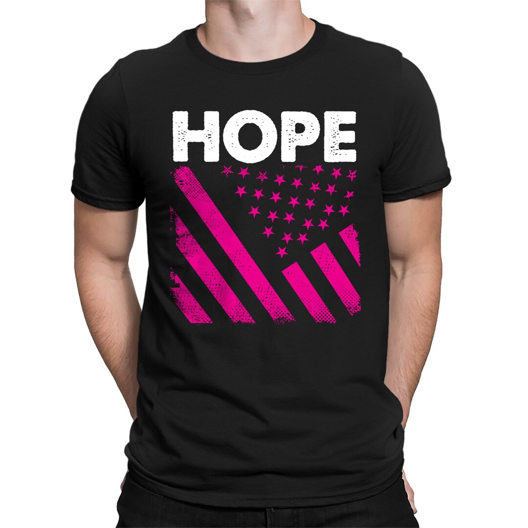 HOPE Pink USA Flag Breast Cancer Pink Ribbon American Flag - Etsy