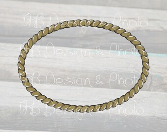 Braided Rope Oval Border Isolated Vector Illustration Digital Download ...