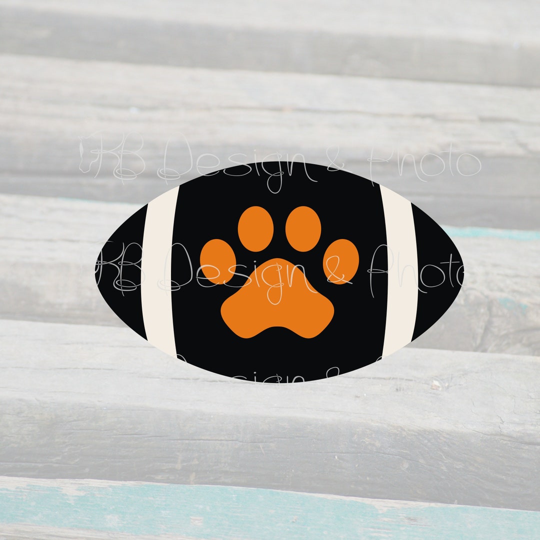 Football and Paw Vector/raster- SVG, PNG, JPG - Etsy