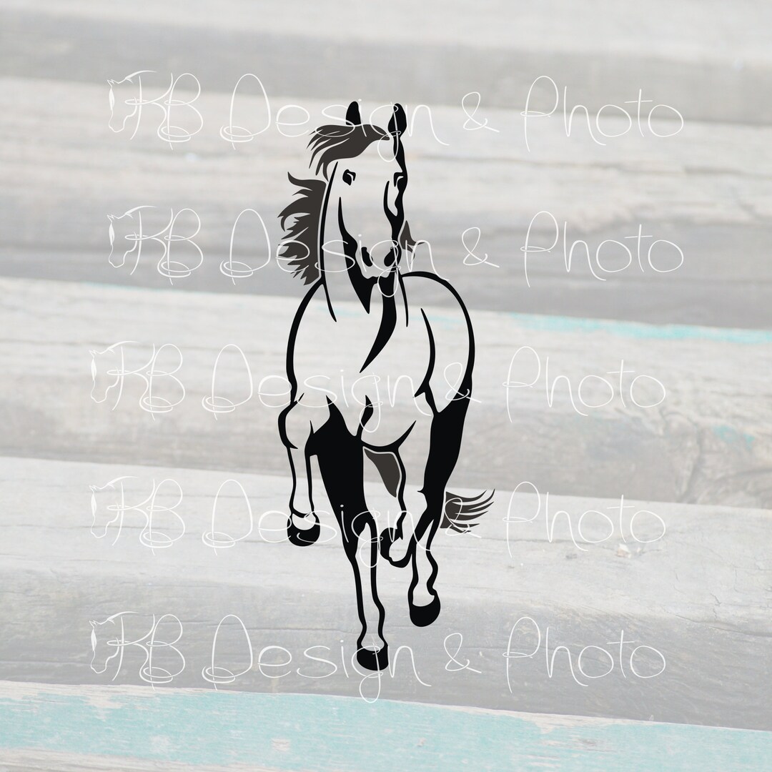 Running Horse Vector/raster- SVG, PNG, JPG - Etsy