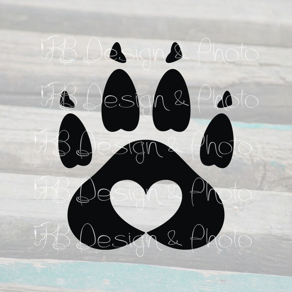 Heart Paw Vector/raster SVG PNG JPG - Etsy