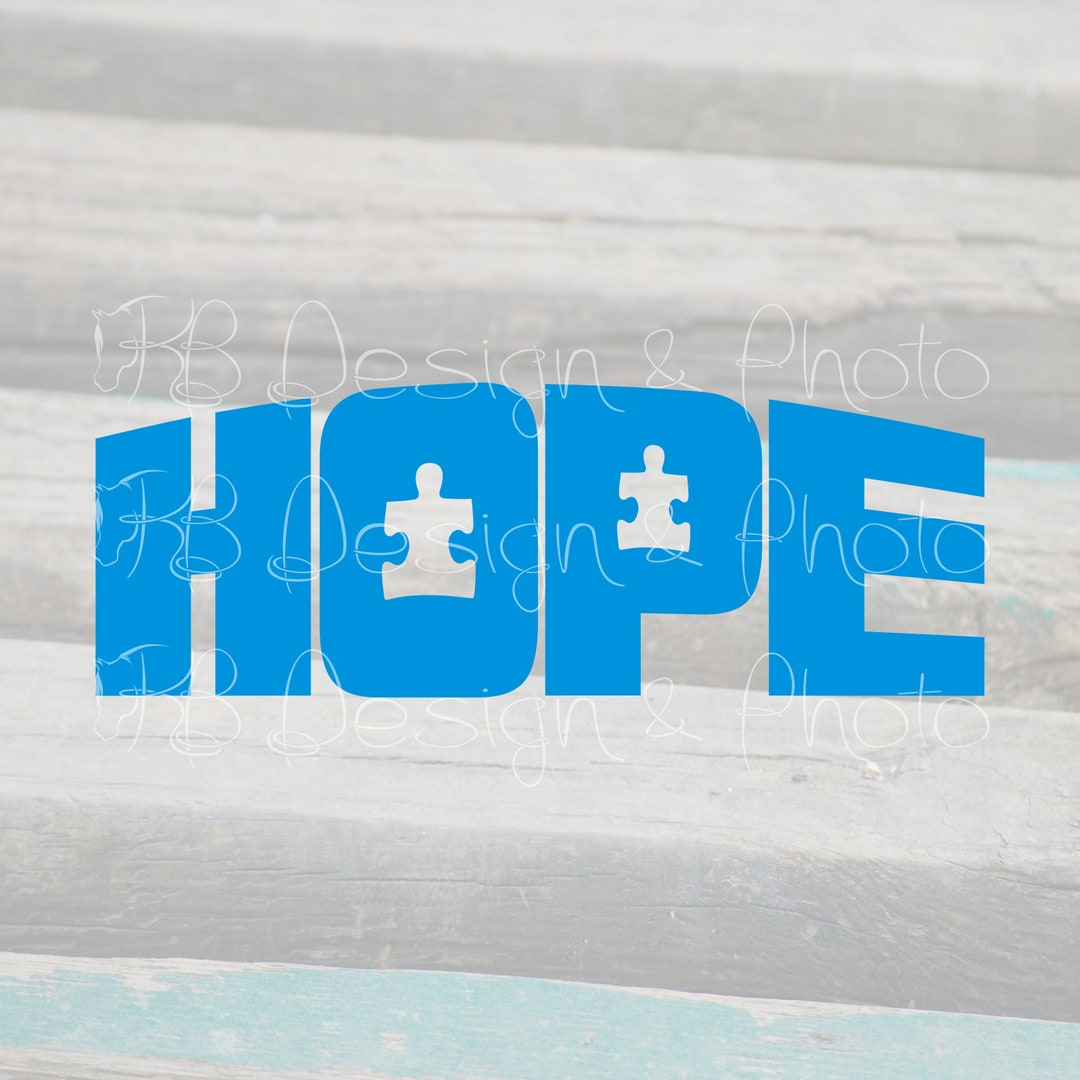 Hope Puzzle Piece Vector/raster- SVG, PNG, JPG - Etsy