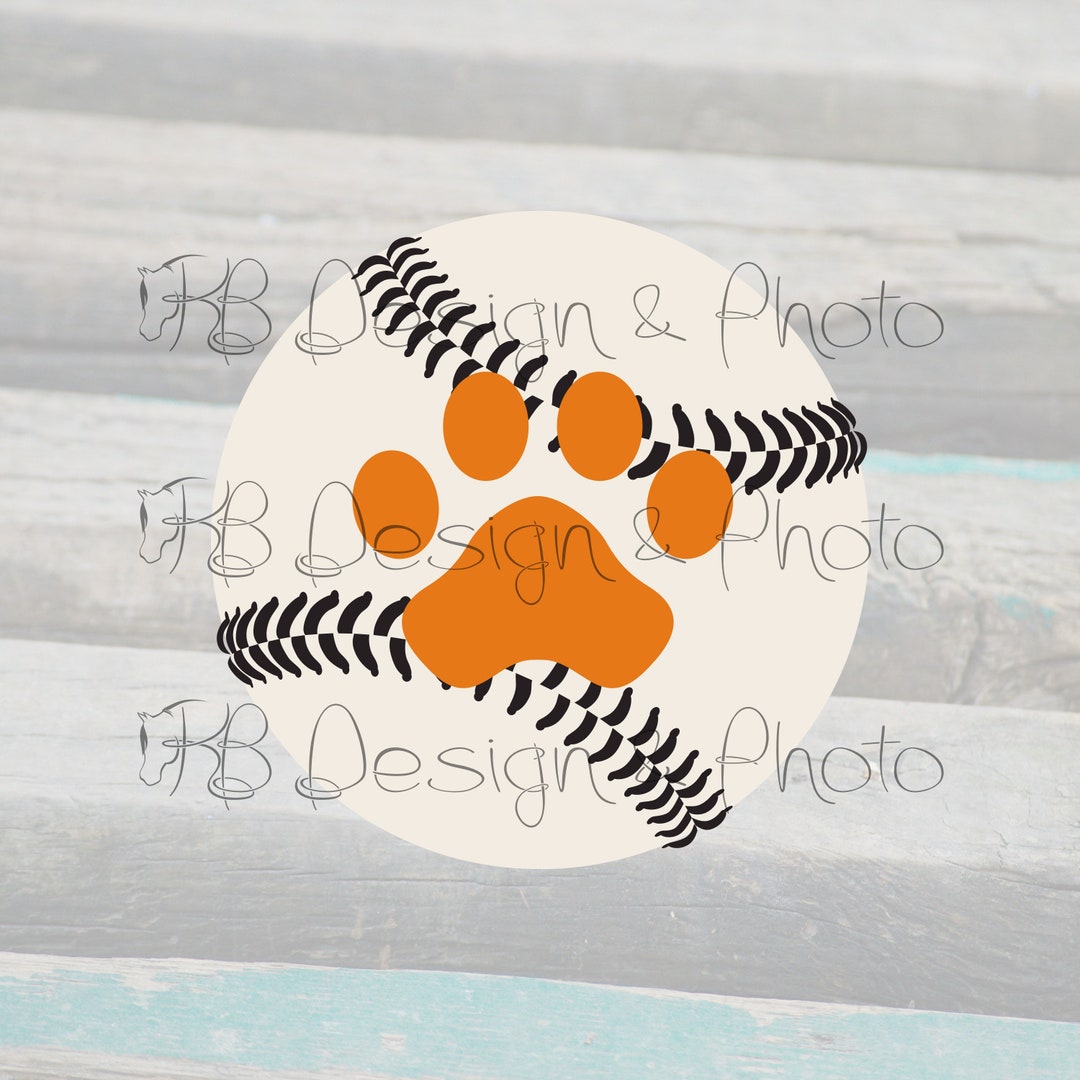 Baseball and Paw Vector/raster- SVG, PNG, JPG - Etsy
