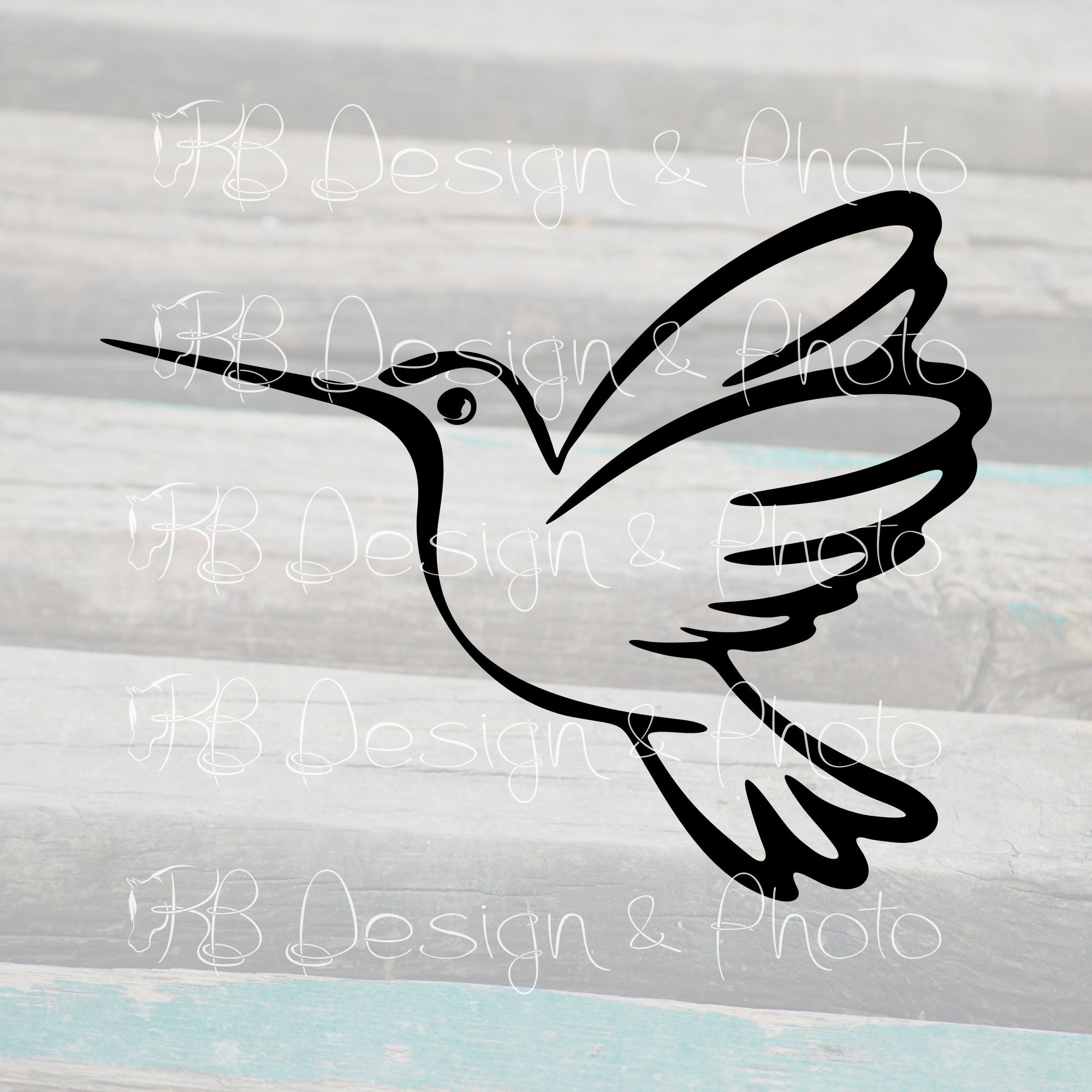 Simple Hummingbird Outline