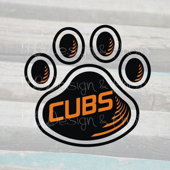 Cubs Paw Vector/raster SVG PNG JPG - Etsy UK