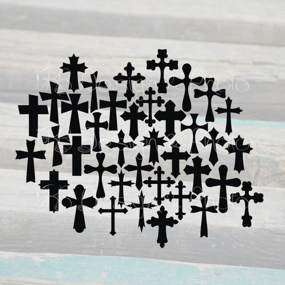 Simple Crosses Lot Vector & Raster Files SVG PNG JPG | Etsy
