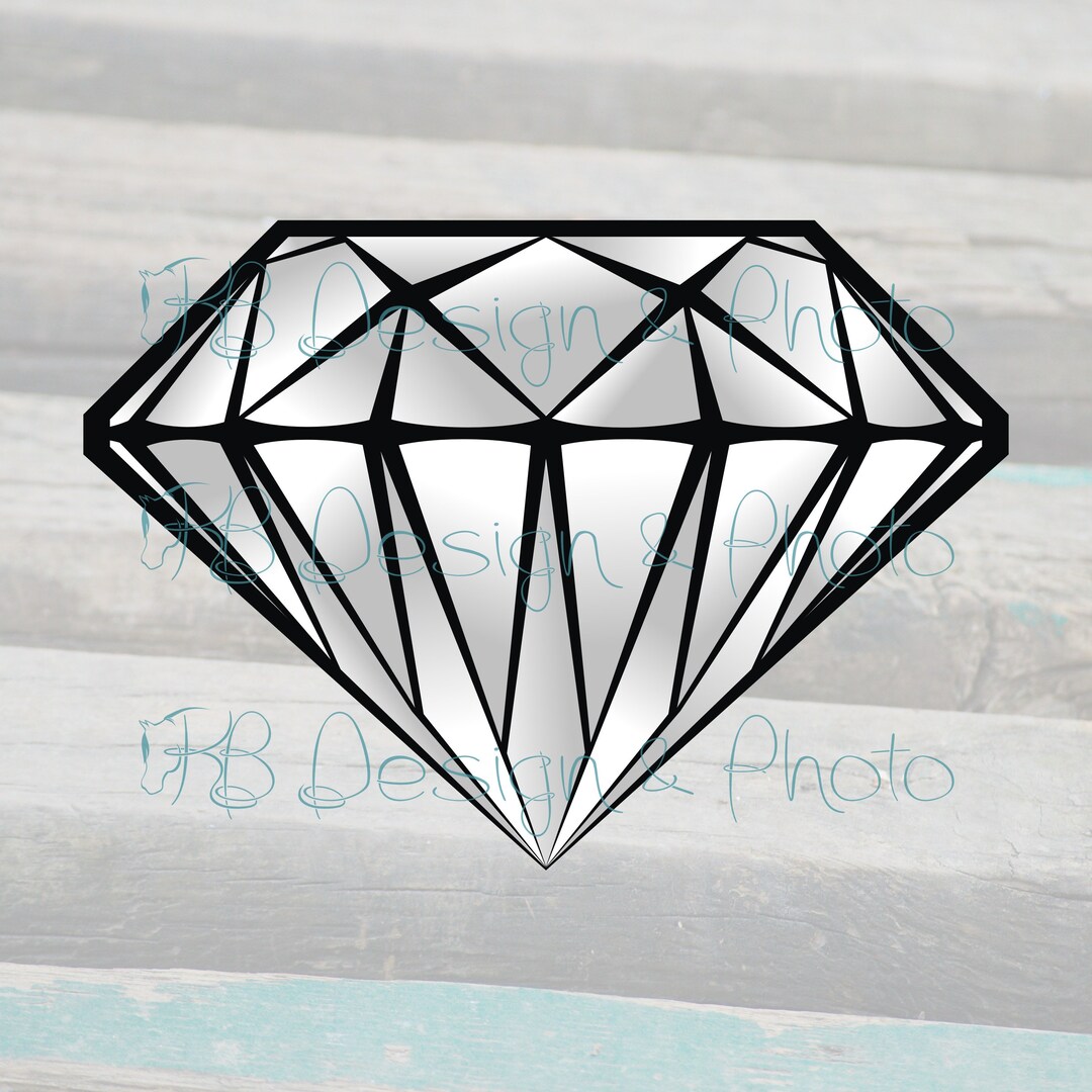 Diamond Vector/raster- SVG, PNG, JPG - Etsy