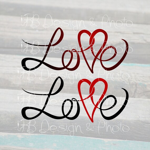Love Heart Vector/raster SVG PNG - Etsy