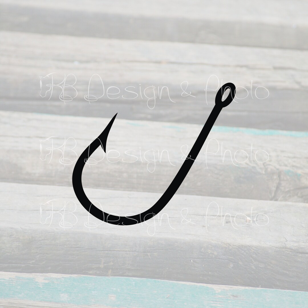 Fish Hook Vector & Raster Files- SVG, PNG, JPG - Etsy