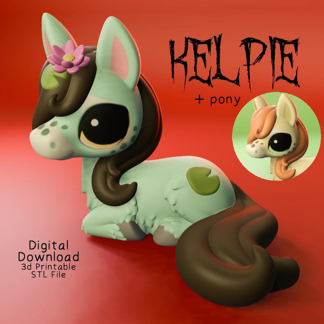 Kelpie & Pony - Digital Download - 3d Printable STL File - 3d Model - Etsy