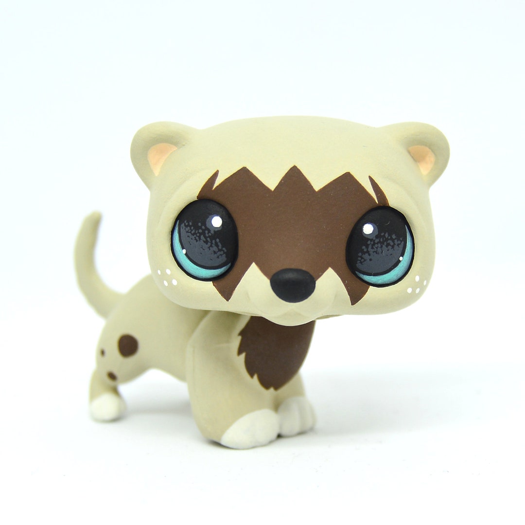 Littlest Pet Shop Custom - Hand Painted Ferret Mini Bobblehead Toy 1.5 ...