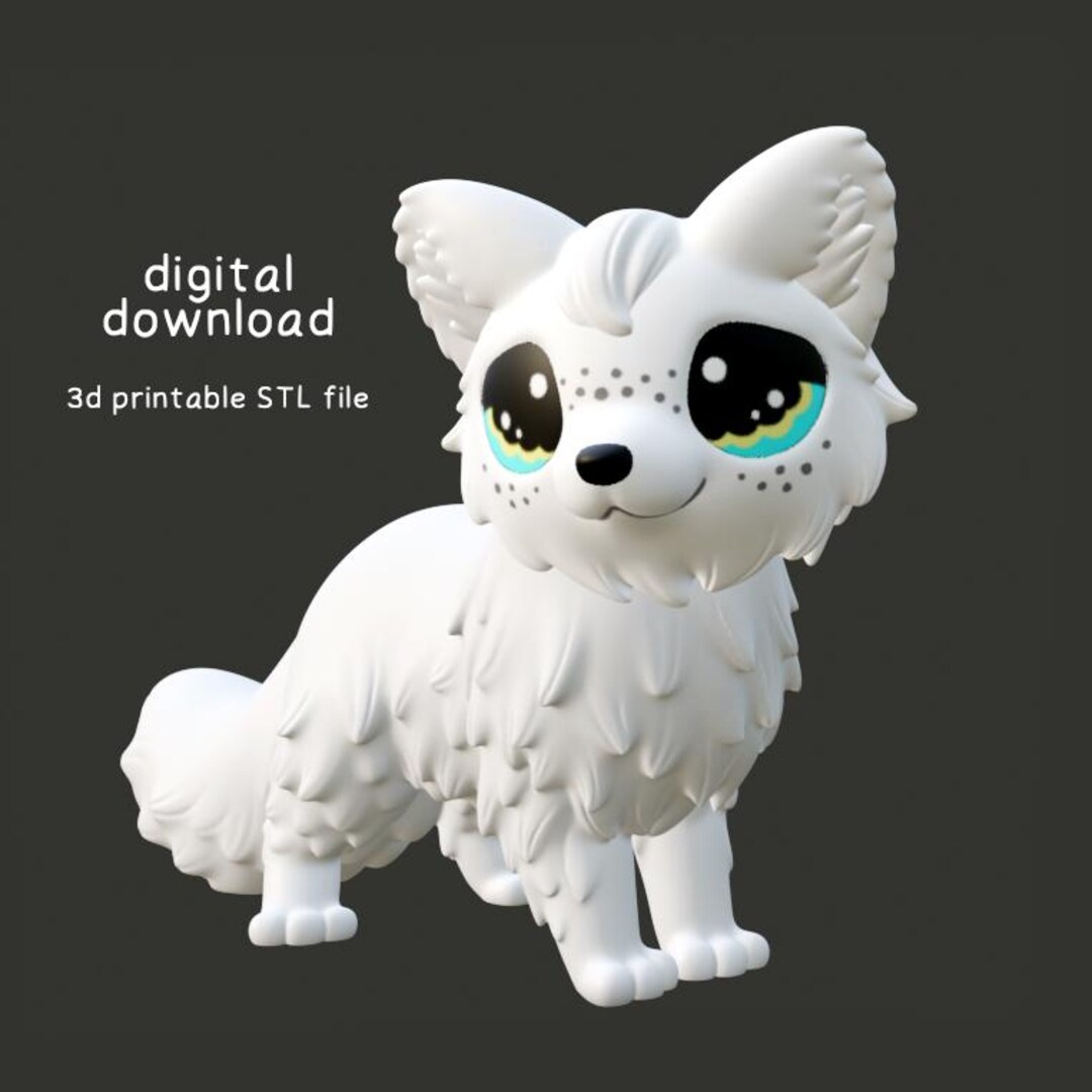 Arctic Fox - Digital Download - 3d Printable STL File - 3d Model - Etsy