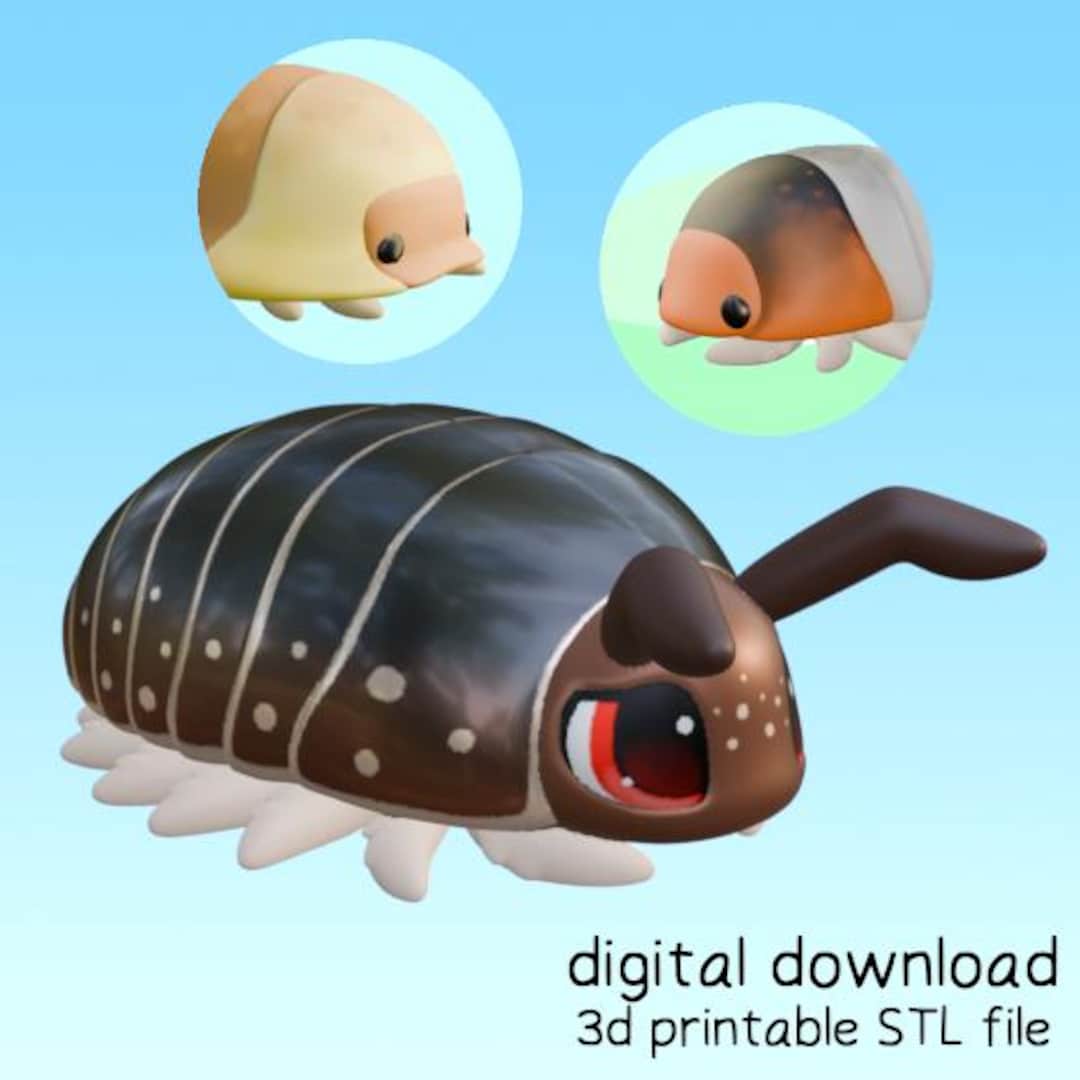 Roly Poly Rubber Ducky Isopod - Digital Download - 3d Printable STL ...