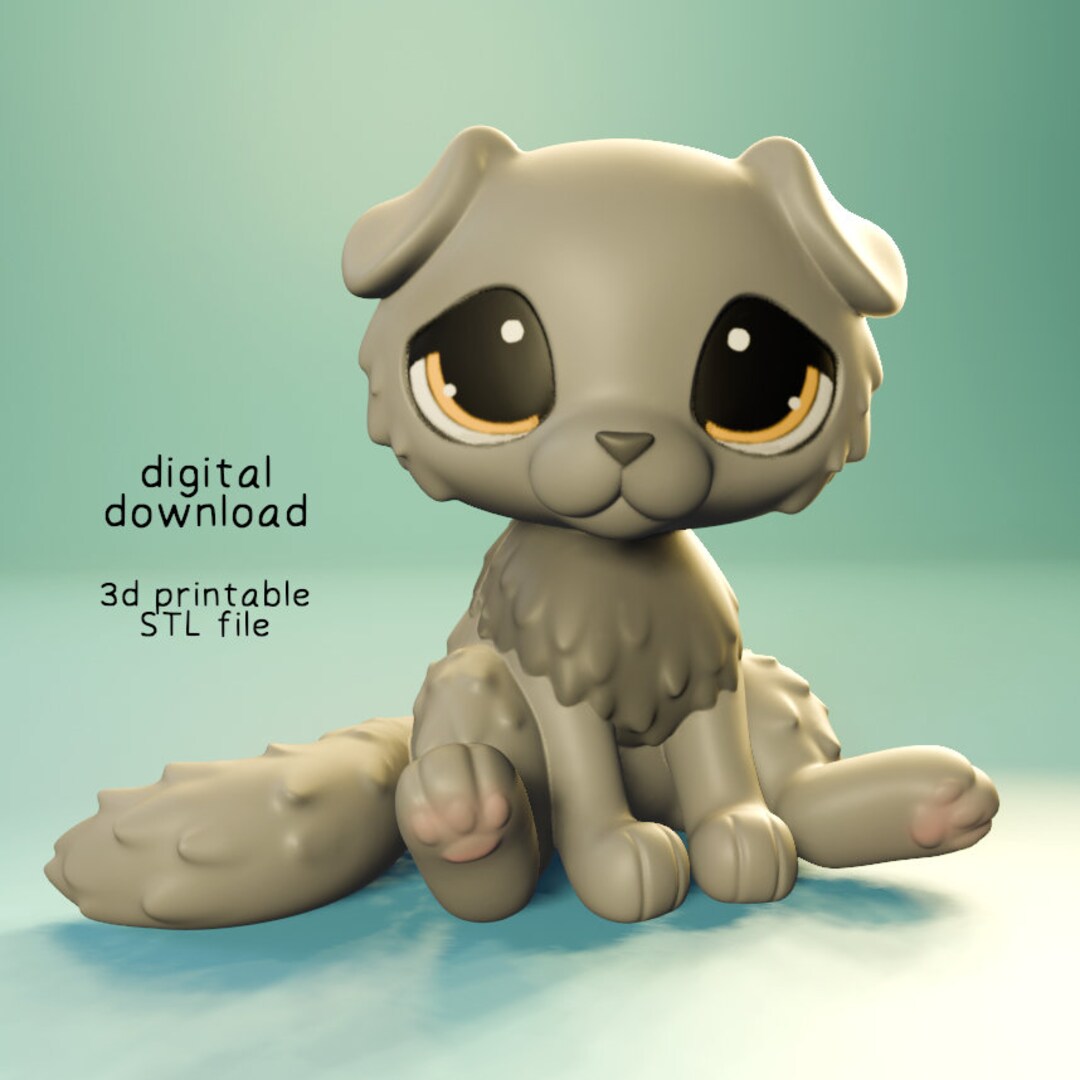 Scottish Fold Cat - Digital Download - 3d Printable STL File - 3d Model ...