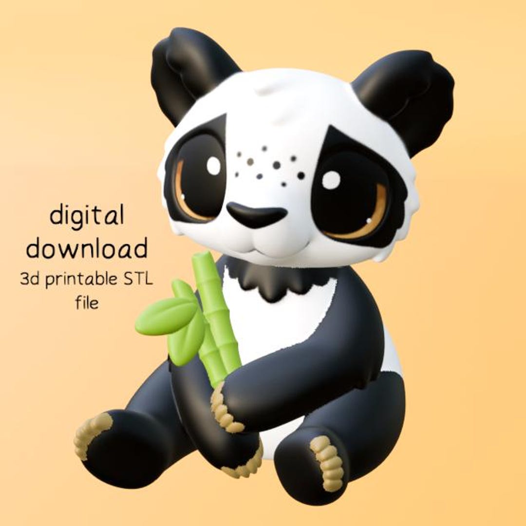 Panda - Digital Download - 3d Printable STL File - 3d Model - Etsy