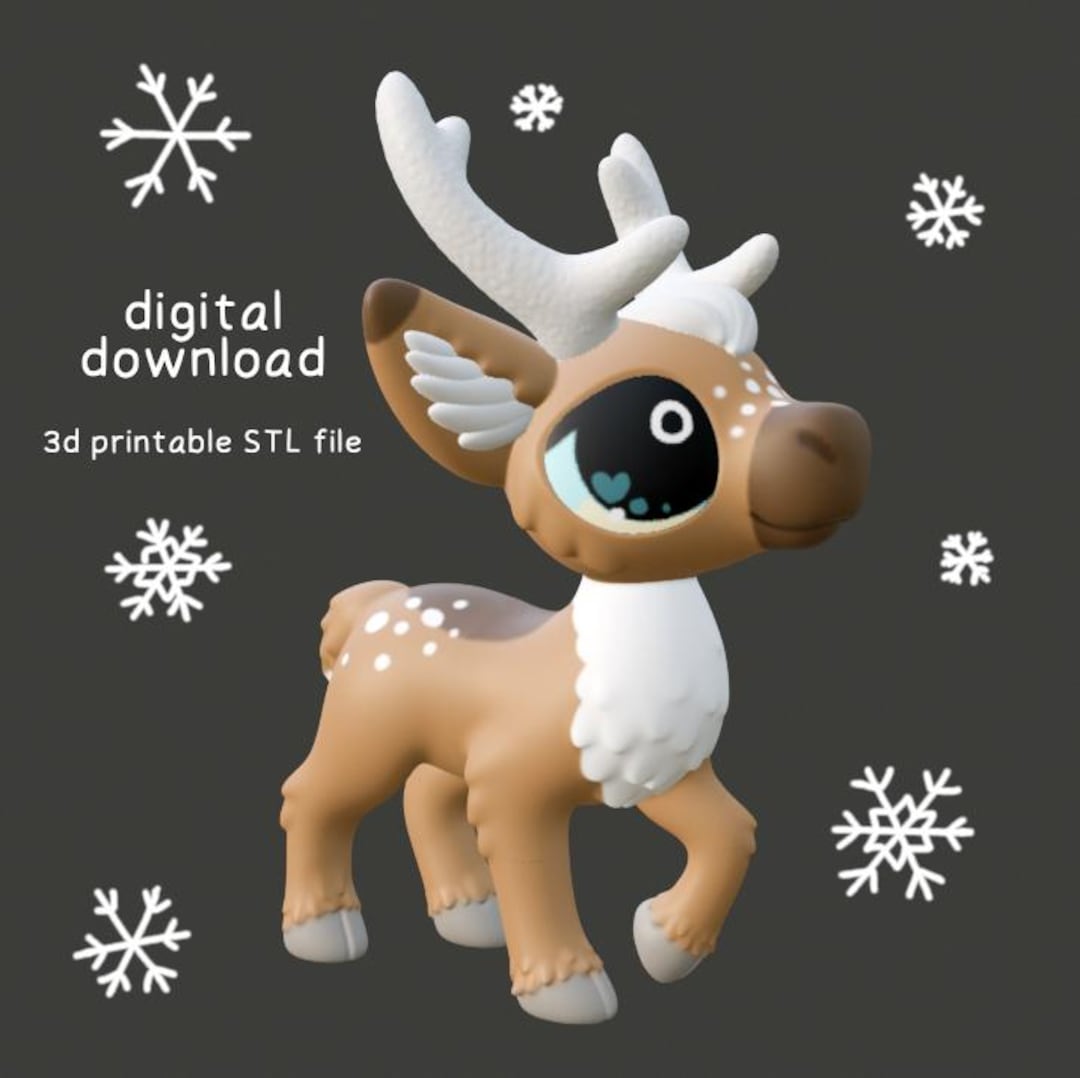 Reindeer - Digital Download - 3d Printable STL File - 3d Model - Etsy
