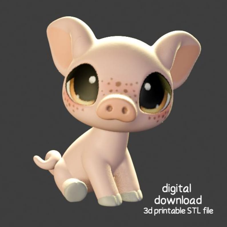 Pig - Digital Download - 3d Printable STL File - 3d Model - Etsy Canada