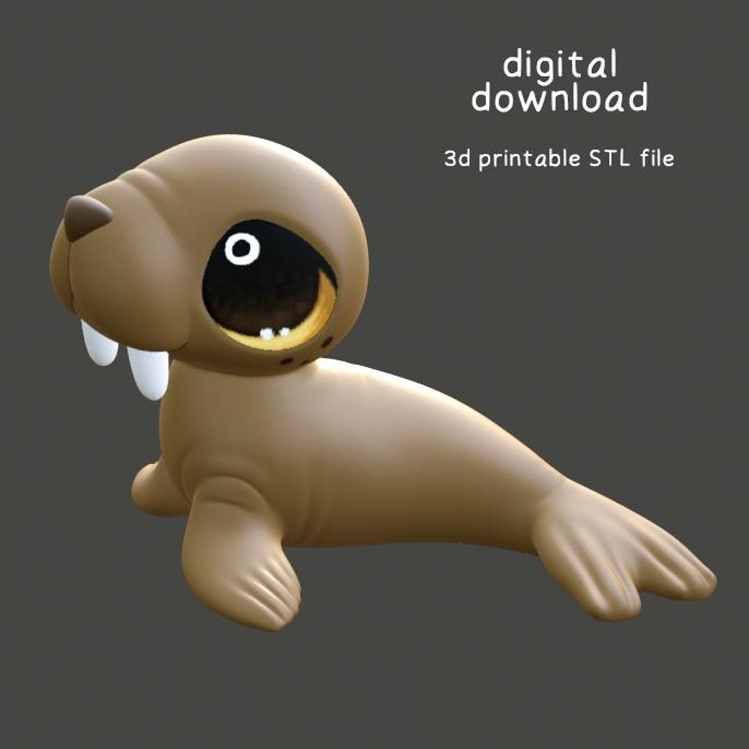 Walrus - Digital Download - 3d Printable STL File - 3d Model - Etsy