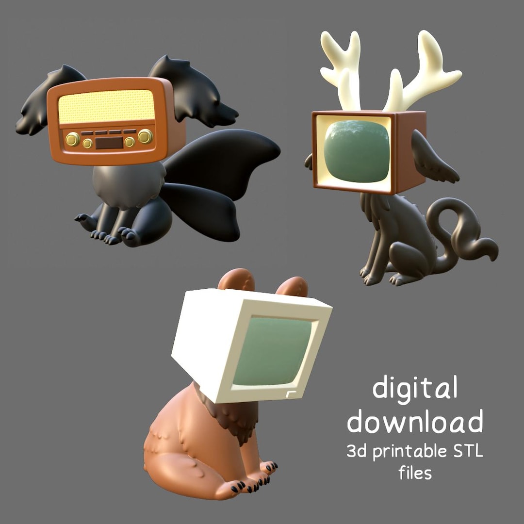 Tv Head Bundle - Digital Download - 3d Printable STL File - 3d Model - Etsy