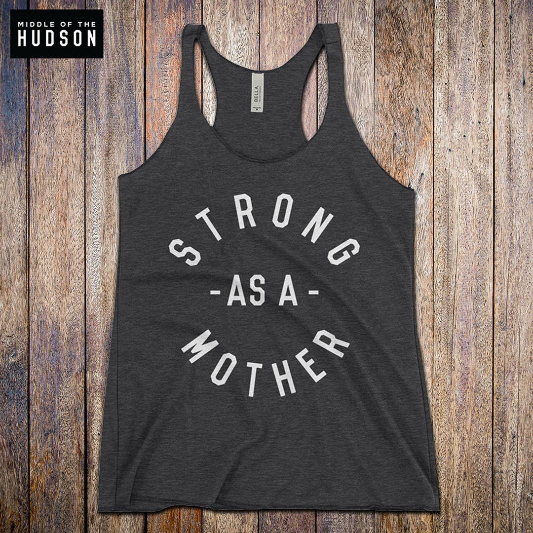 Strong As A Mother Tank Top Mom Workout Tank Funny Workout Tank Funny