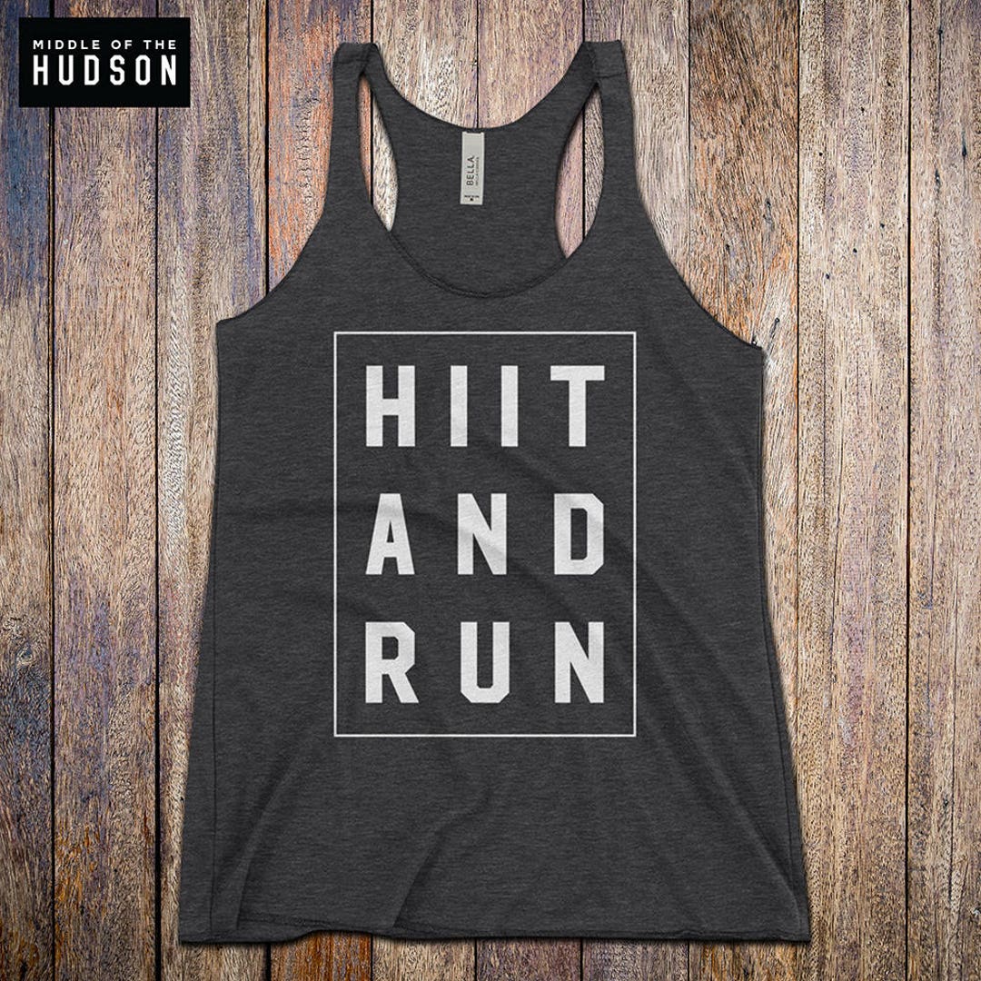 Hiit and Run Workout Tank Top, Workout Tank, Cardio Tank, Strong Woman ...