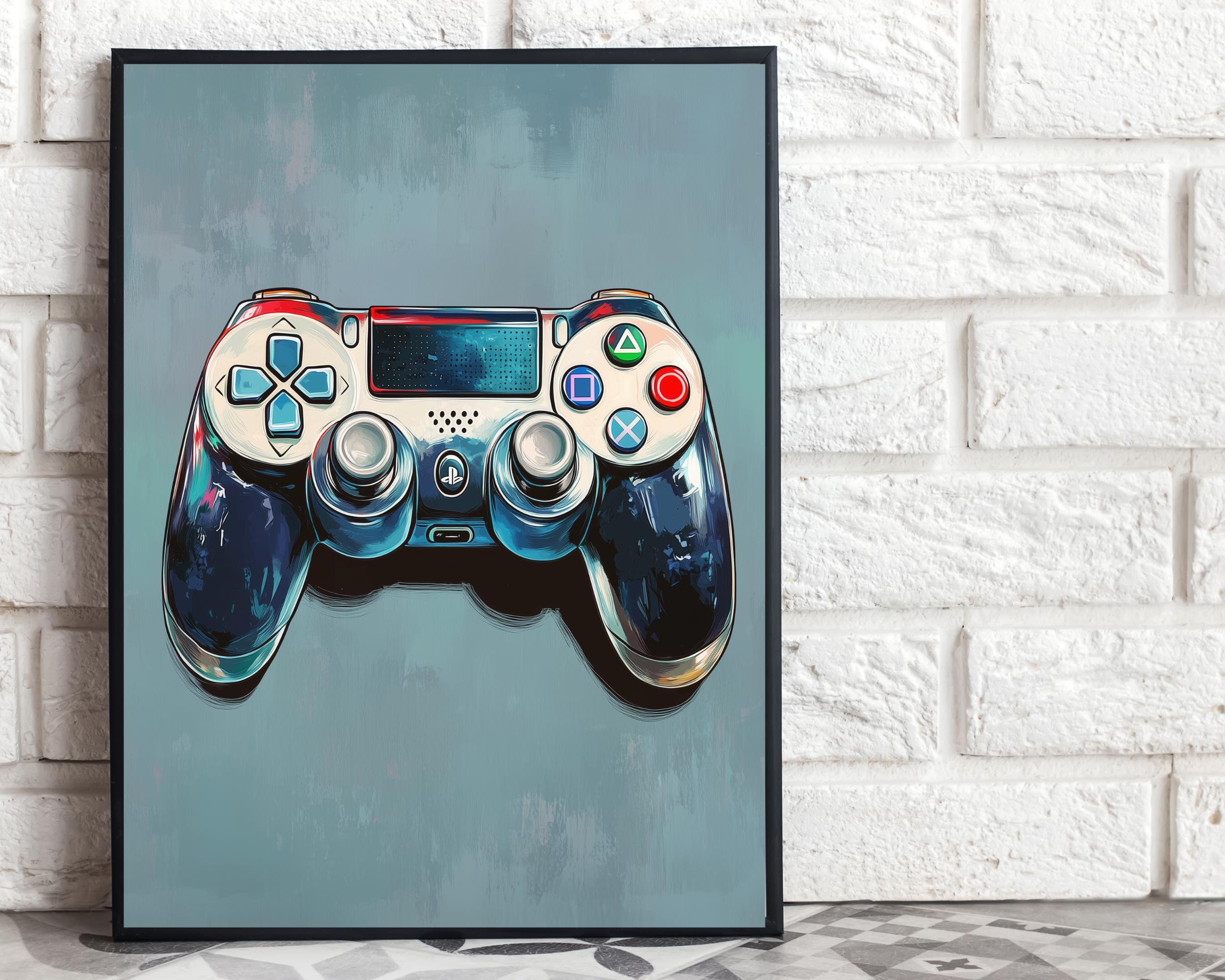 Video Game Controller Art Print; Gamer Wall Decor (digital Download) - Etsy