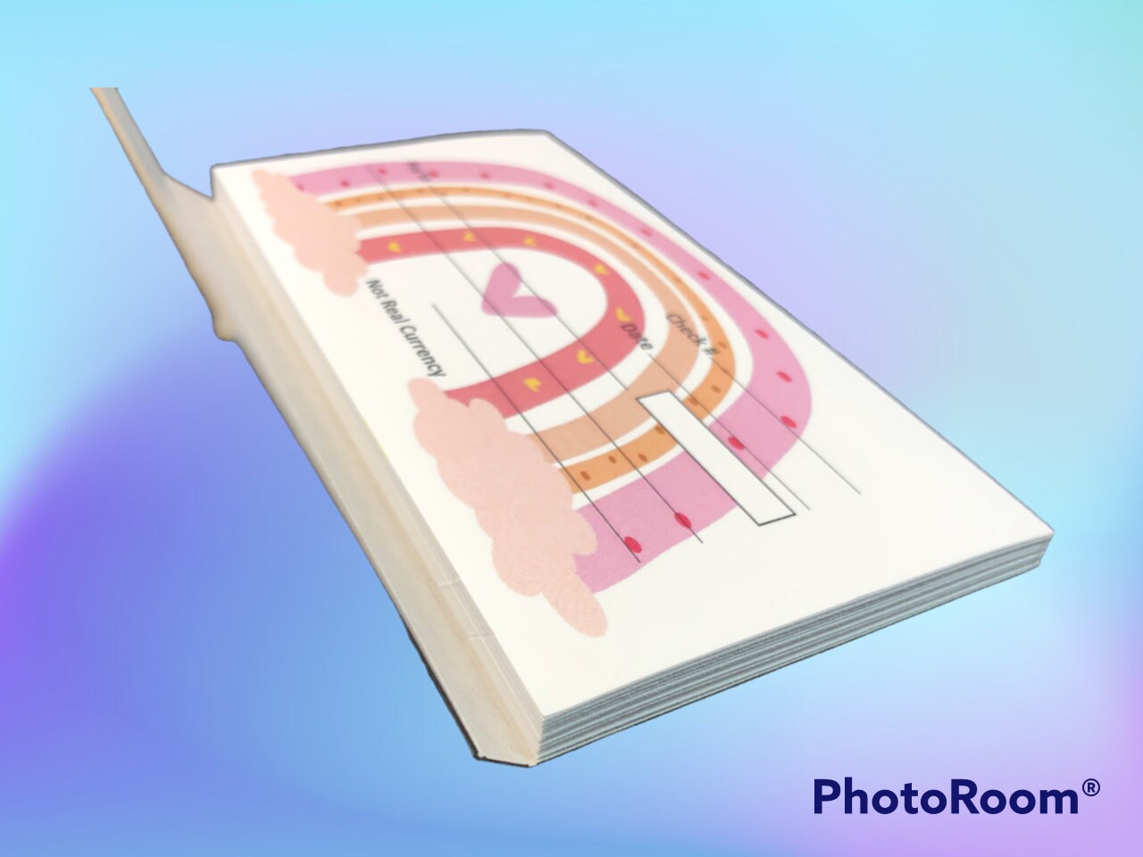 50 Play Checks for Kids, Rainbow Design, Pretend Play, Children's Gift ...