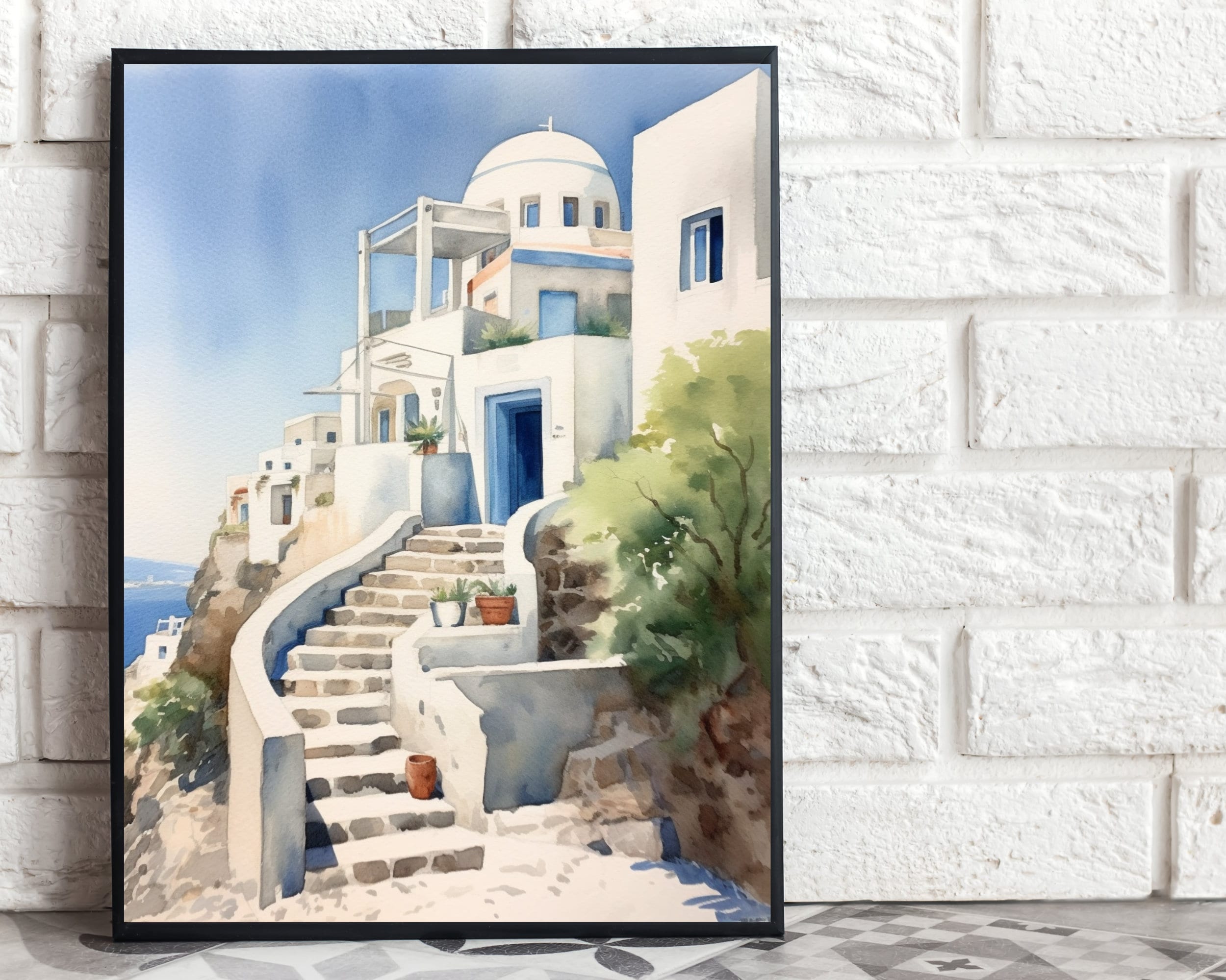 Santorini Greece Art Prints; Digital Prints; Set of Four - Etsy