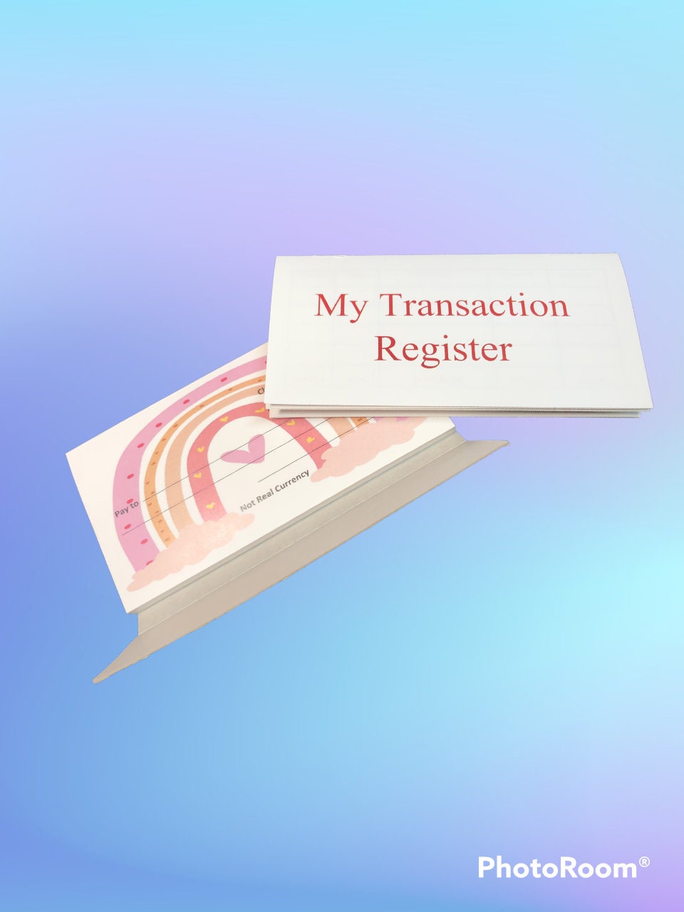 50 Play Checks for Kids, Rainbow Design, Pretend Play, Children's Gift ...