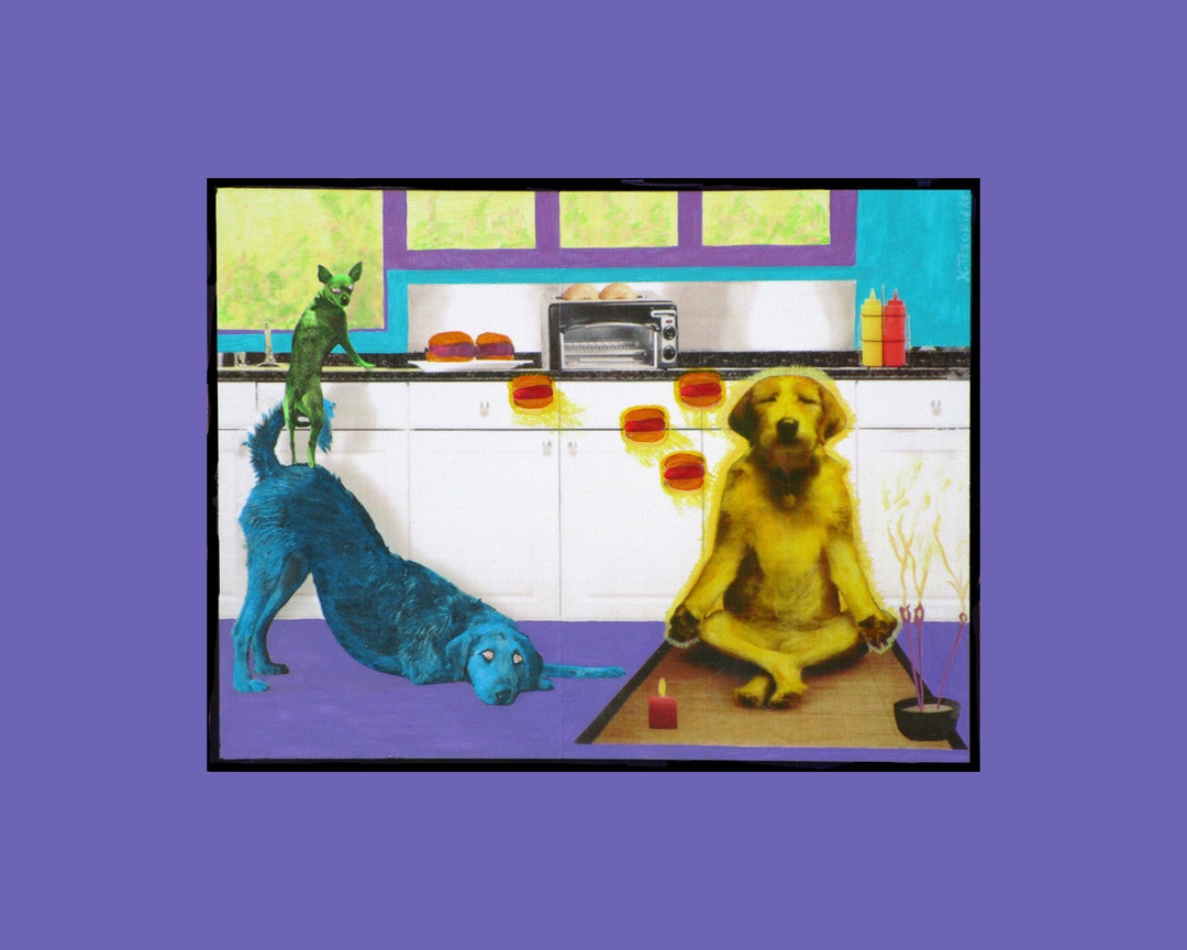 Perro Meditando, ORIGINAL Pintura y Impresiones de Arte disponibles por ...