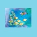 Underwater, Scuba Diver, Origami Mixed-media Painting (artist's Print ...