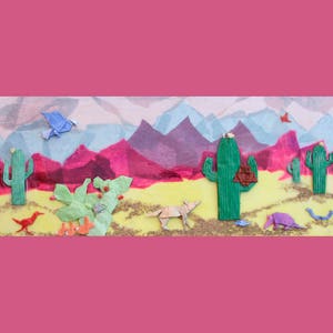 Desertscape, Southwest Desert, Coyote, Cactus, Saguaro - Art Print by ...