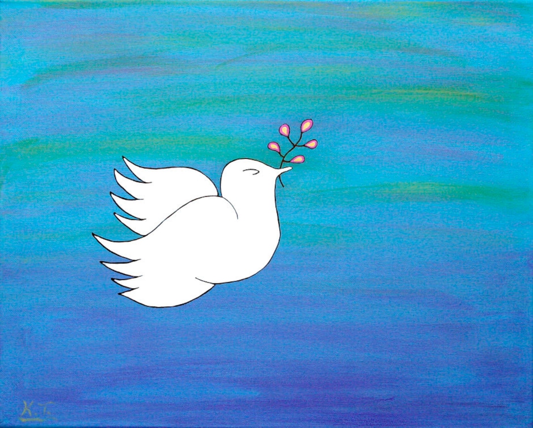 Bird of Hope, the Dove Art Print From Original Painting by Ken ...